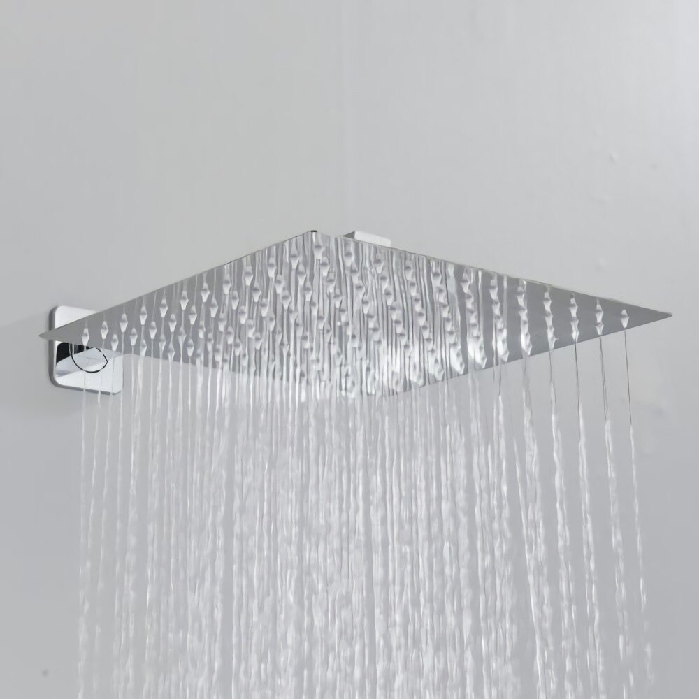 Set de dus incastrat, fabricat integral din metal, 30x30 cm, cu 2 ...