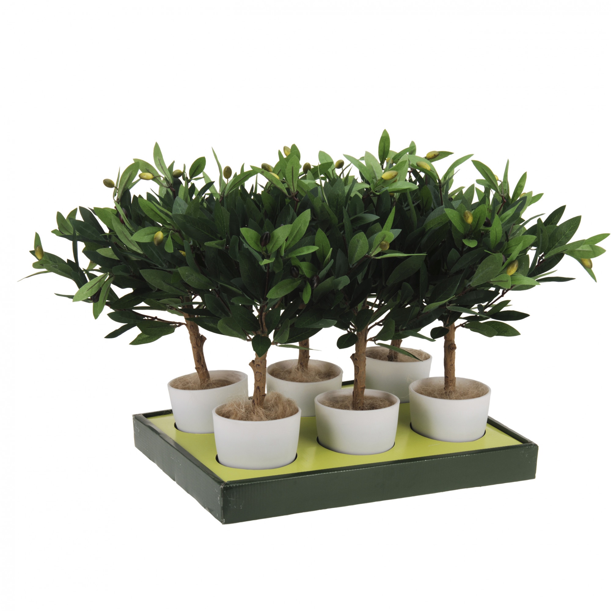 Maslin artificial in ghiveci, 43 cm, Excellent Houseware, Alb - eMAG.ro