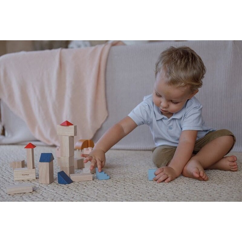 Fa kocka, Plan Toys, 1 év+, Többszínű - eMAG.hu