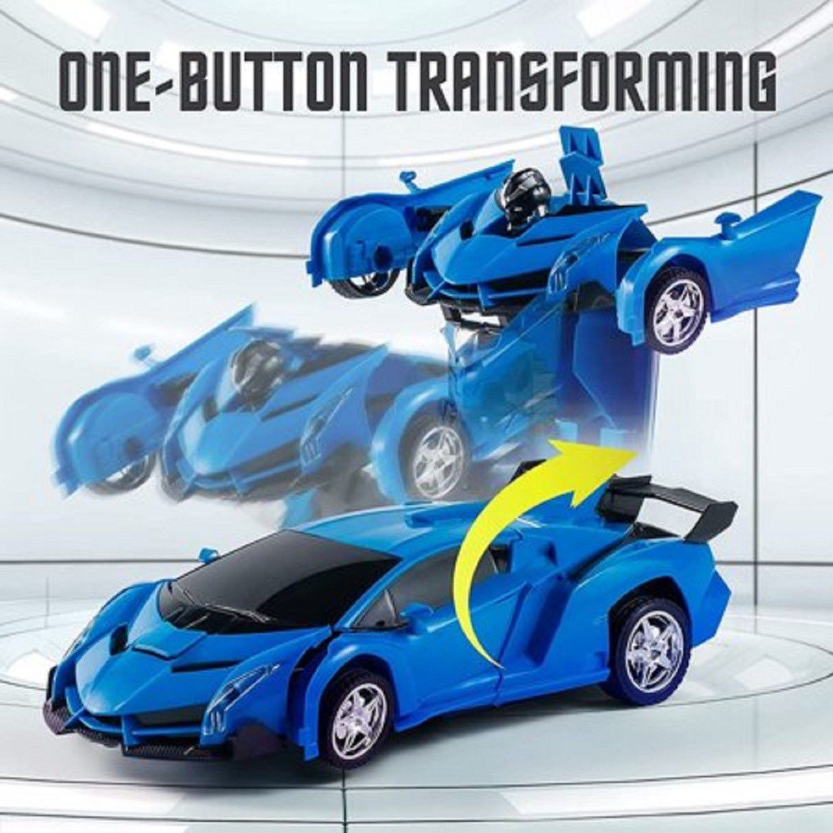 Masina Robot cu telecomanda 2 in 1 Albastra - eMAG.ro