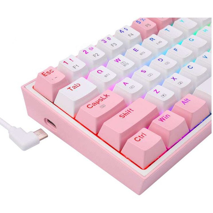 Клавиатура Gaming Redragon Fizz Pro white K616 TKL, Механична, Червени ...