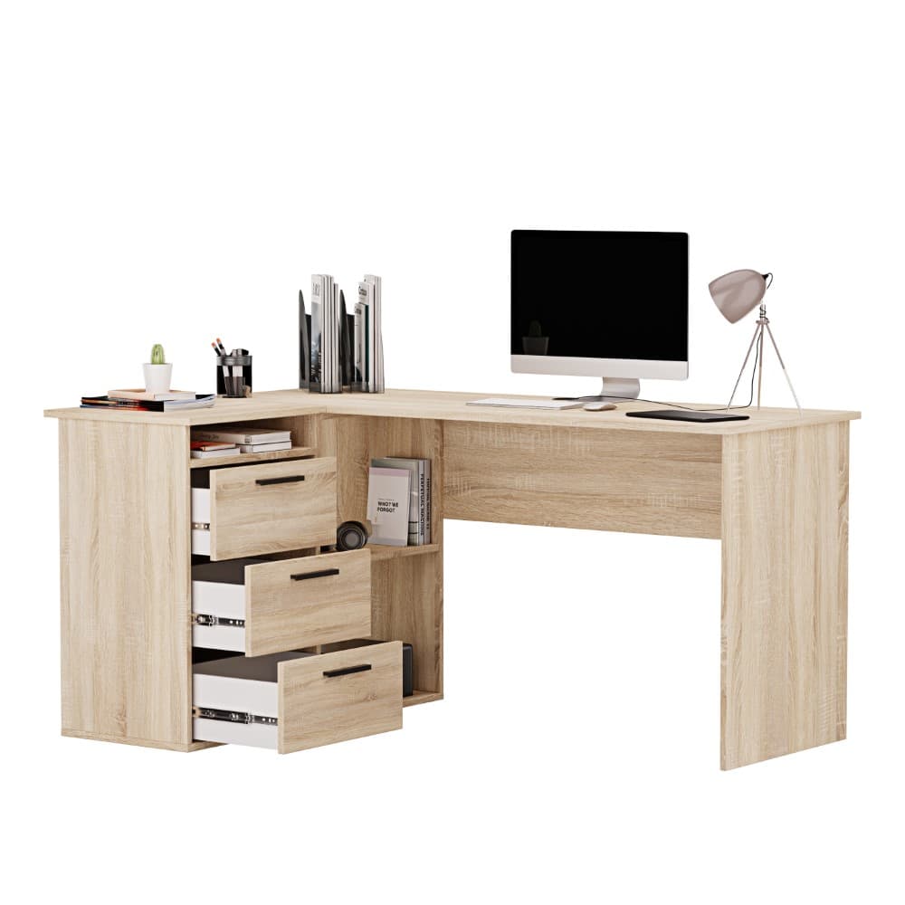 Birou, YRKE, De colt, Stejar sonoma - eMAG.ro