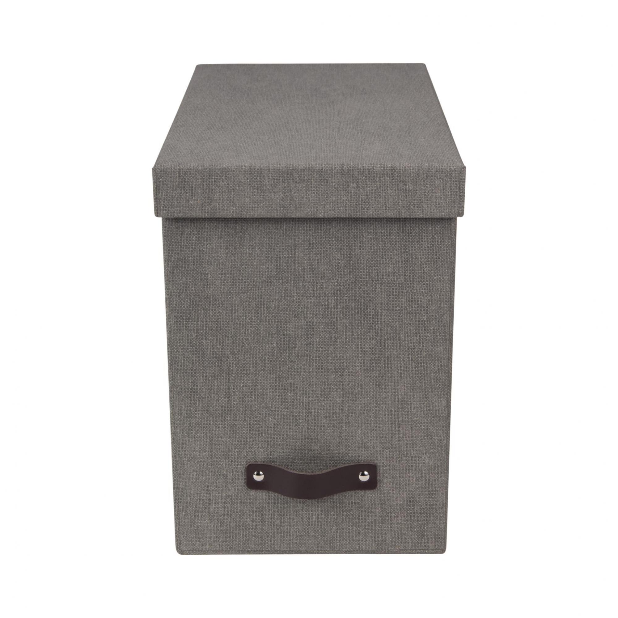Cutie organizare documente cu 8 fisiere, Gri, JOHAN, 18.5x35x26.5 cm ...