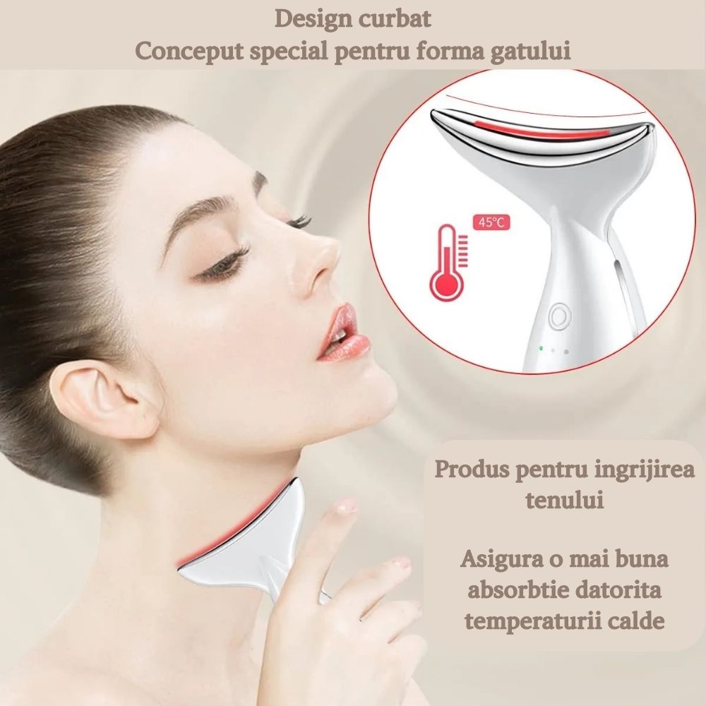 Aparat de masaj facial si gat, lifting cu caldura de 45 grade C ...