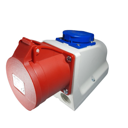 Priza trifazica aplicata 32A 3P+N+PE 5 poli 400V 6 h cu priza ...