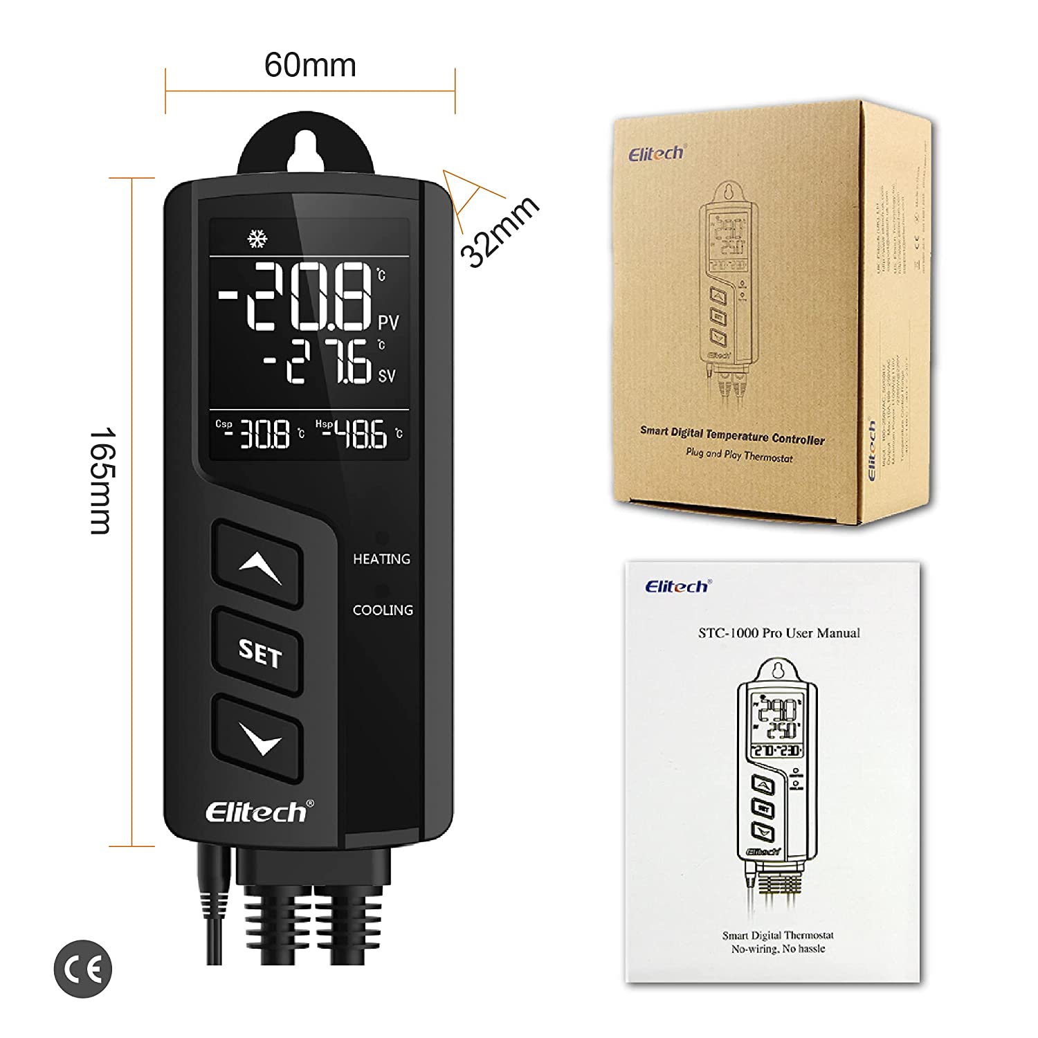 Priza smart cu termostat pe 2 canale, control incalzire si racire ...