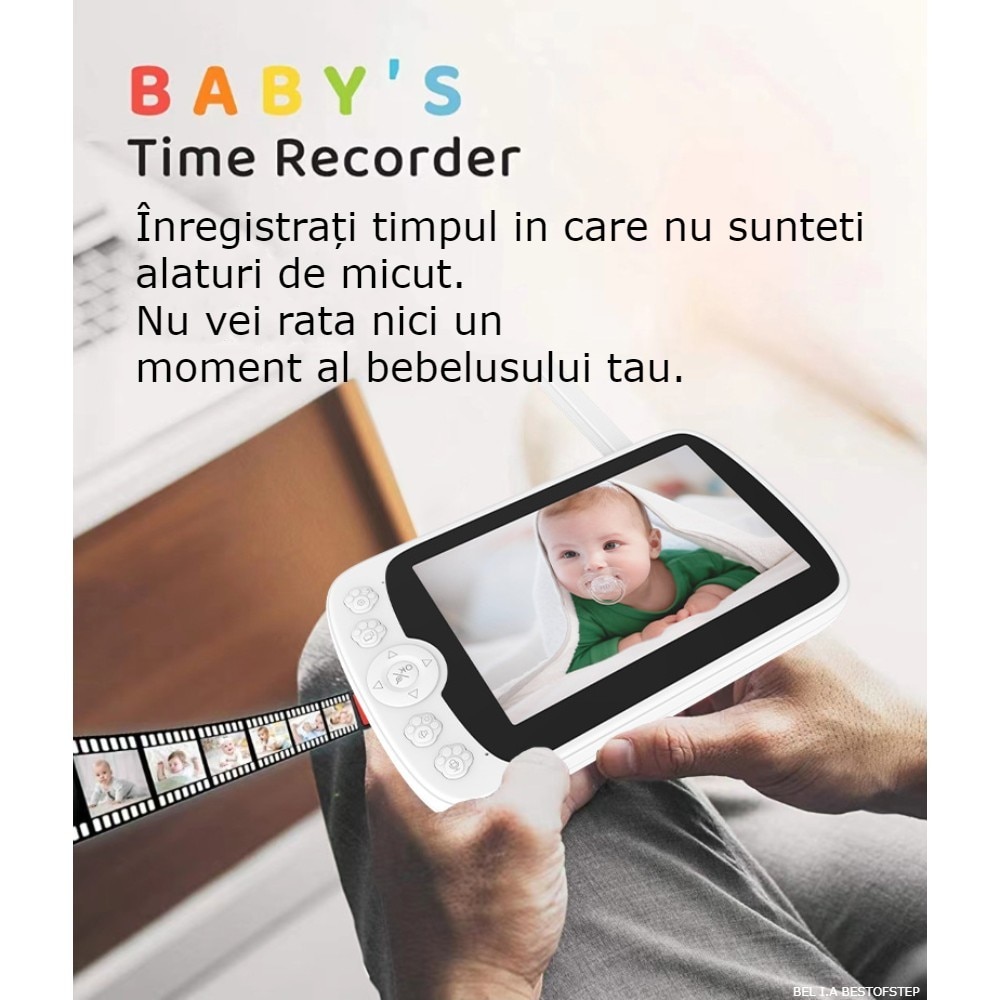Set Baby Monitor Wireless audio-video, vedere pe timp de noapte cu ...