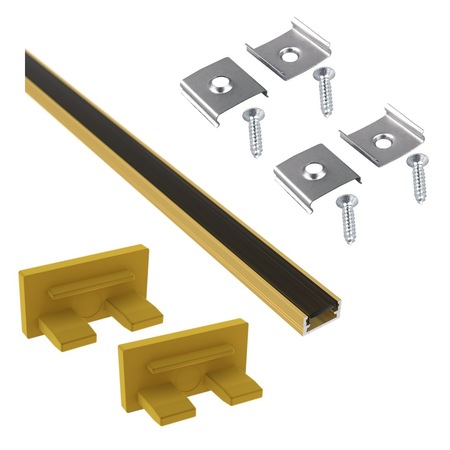Set Profil Aplicat din Aluminiu Anodizat pentru Benzi LED Negru 14x7mm ...