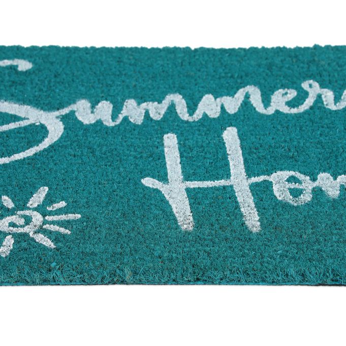 Covoras intrare Relaxdays, model-141, fibre de cocos, Albastru, 60 x 40 ...