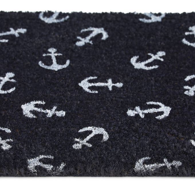 Covoras intrare Relaxdays, model-164, fibre de cocos, Albastru, 60 x 40 ...