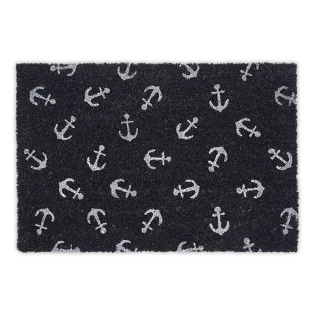 Covoras intrare Relaxdays, model-164, fibre de cocos, Albastru, 60 x 40 ...