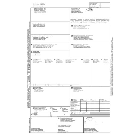 Scrisoare de transport CMR, A4, autocopiativ, 3 exemplare, 99 file ...