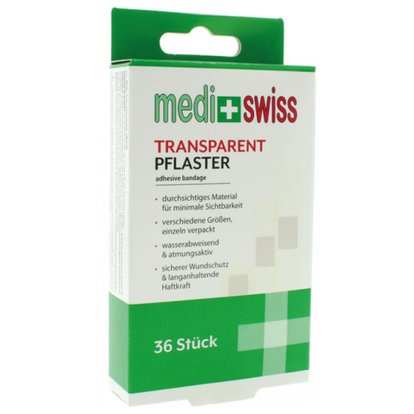 Plasturi transparenti Medi+Swiss 36 bucati - eMAG.ro