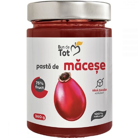 Pasta de Macese 75% fruct fara zahar, 360gr, Bun de Tot - eMAG.ro