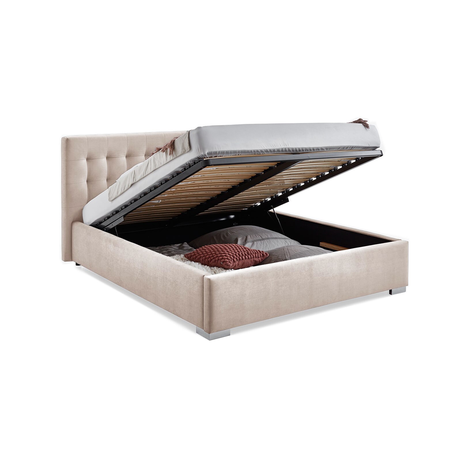 Pat Tapitat, Prestige, Strasbourg, cu Somiera rabatabila si Lada de ...