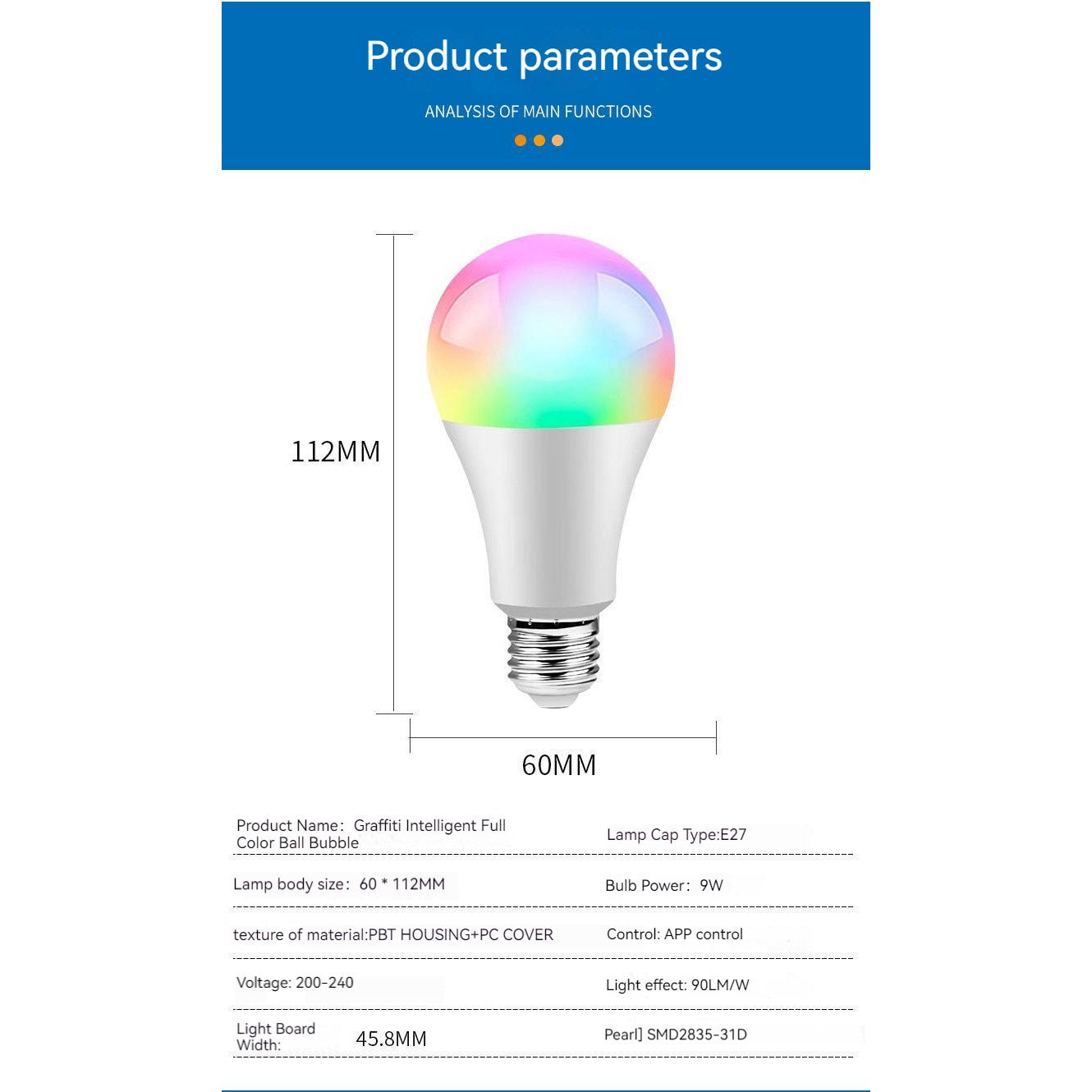 Bec inteligent LED 4 * HYsmart, 9W, E27, Bluetooth, reglabil - eMAG.ro