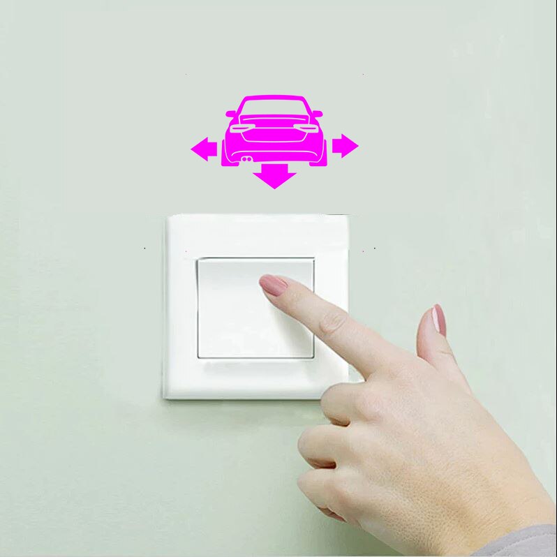 Sticker decorativ perete, auto si geam, Audi A4 arrows, Roz, 25 cm ...