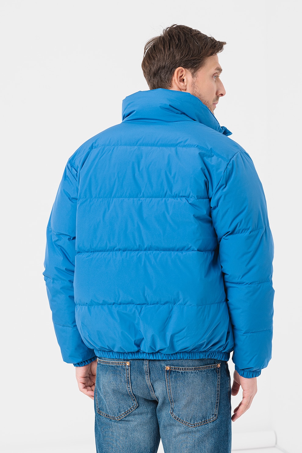 United Colors of Benetton, Зимно яке с пухена вата, Син, S - eMAG.bg