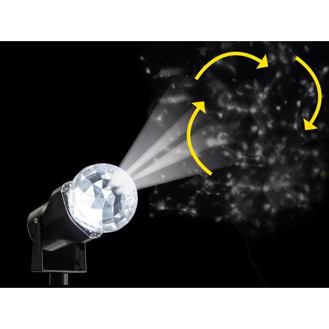 Proiector de exterior, fulgi de nea, 7 x 16 x 27 cm, negru - eMAG.ro