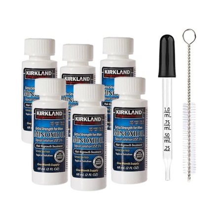 Set Impotriva Caderii Parului, Solutie Kirkland 5%, 360ml, Pipeta ...