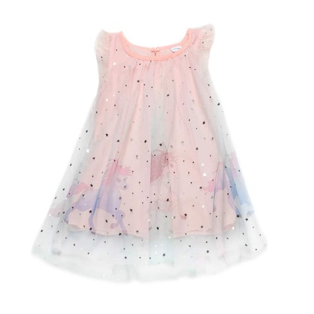 Rochie Fete Unicorn Leya Roz, 18-24 luni, 80-87 cm - eMAG.ro