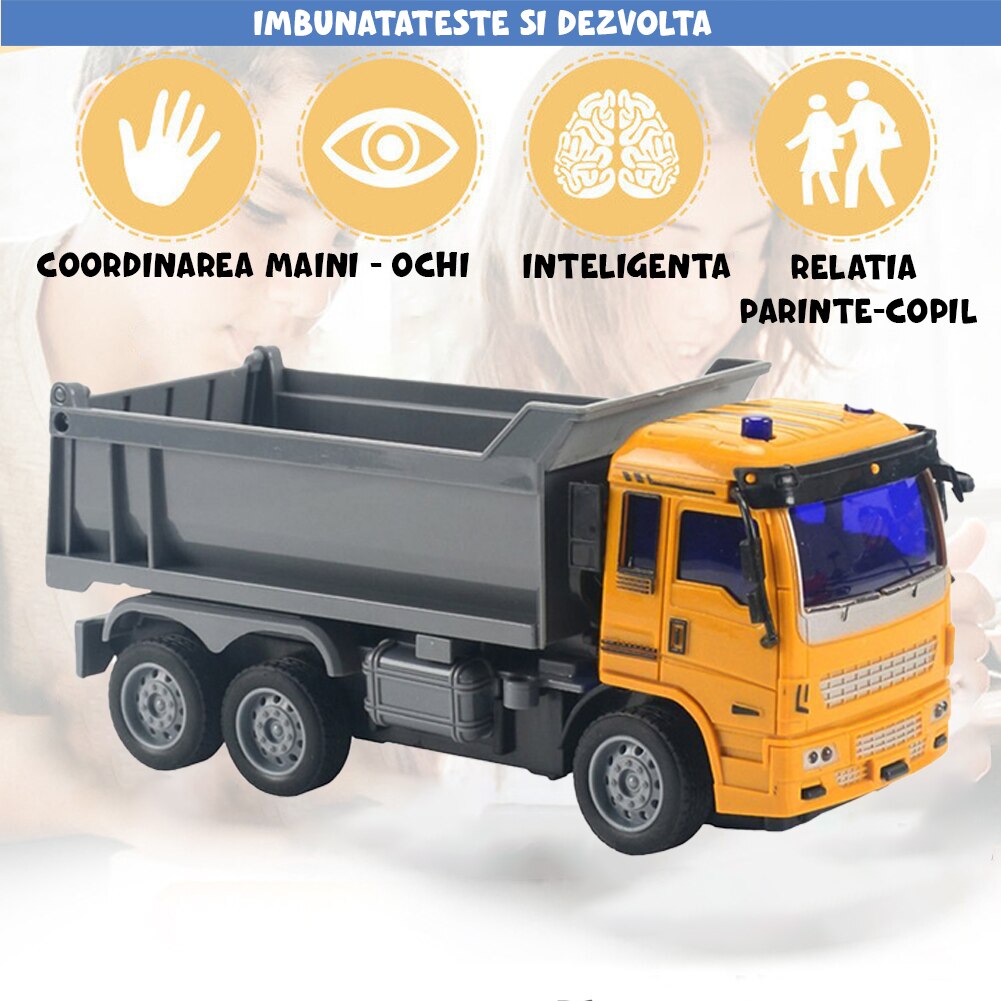 Basculanta de jucarie cu Telecomanda Pitikot®, pentru copii, cu functii ...