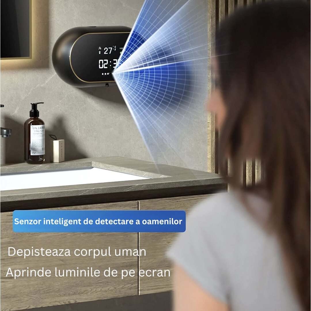 Dispenser sapun lichid cu spuma, senzor de miscare, fara atingere ...