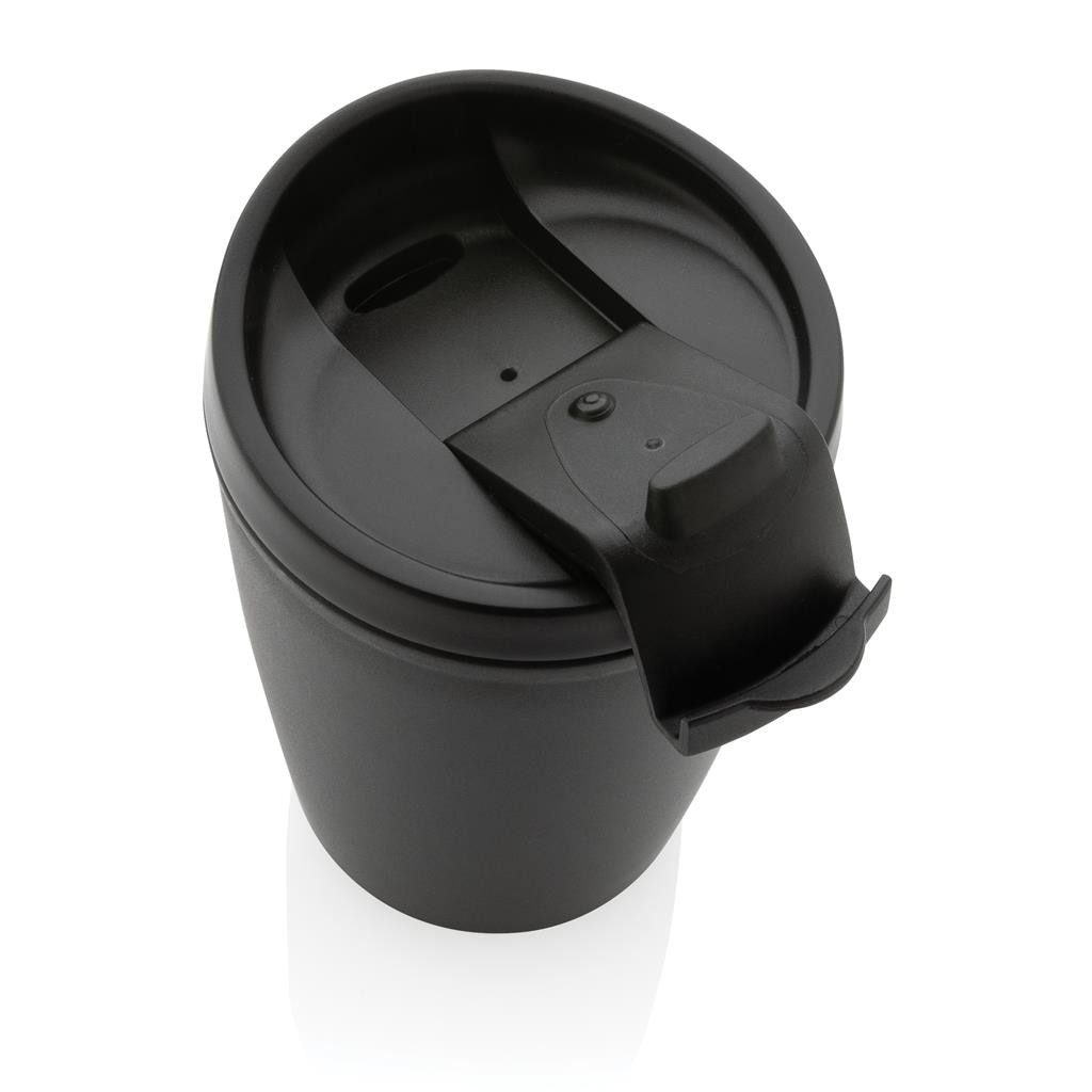 Cana cafea cu capac, Ronic, din plastic reciclat, 300 ml, negru - eMAG.ro