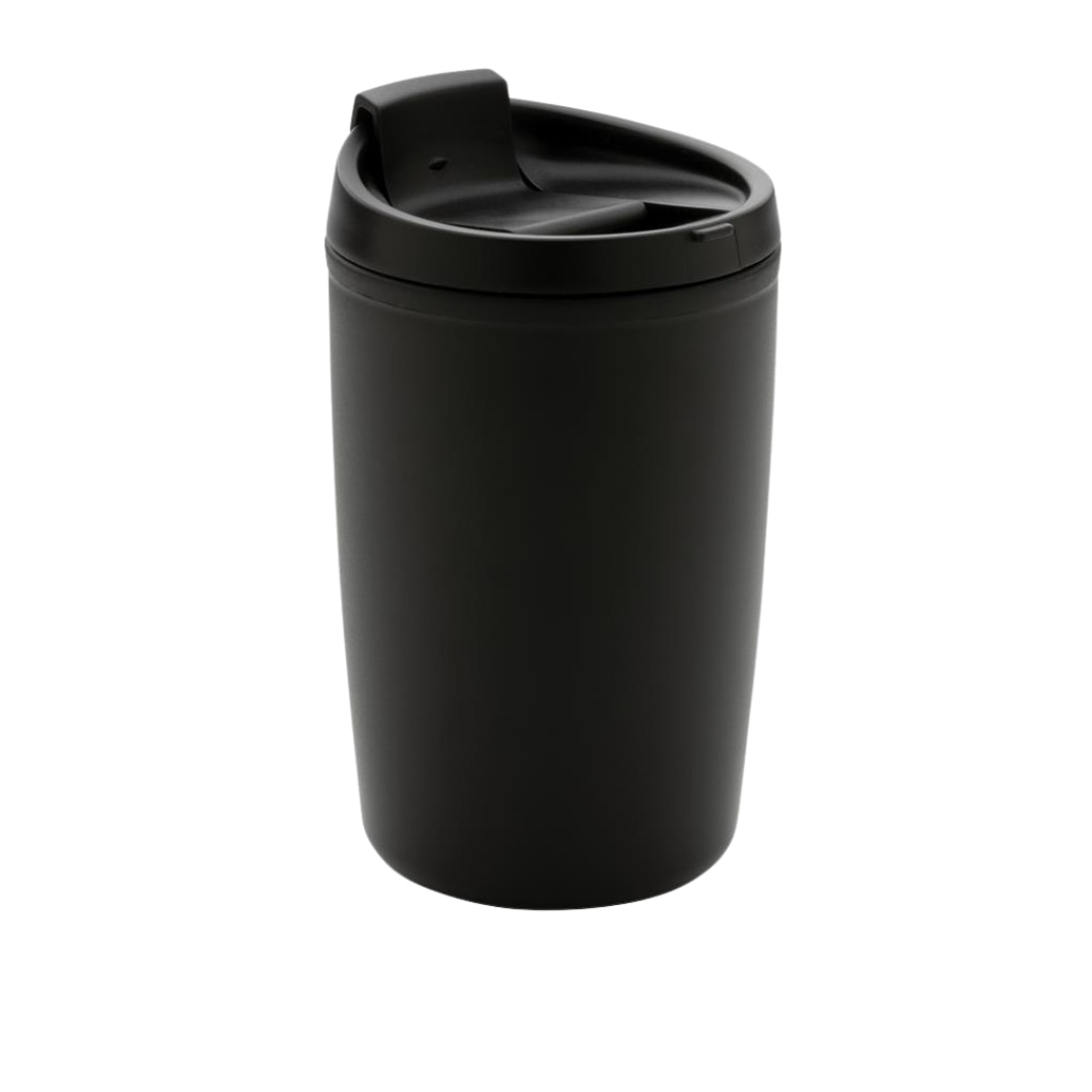 Cana cafea cu capac, Ronic, din plastic reciclat, 300 ml, negru - eMAG.ro
