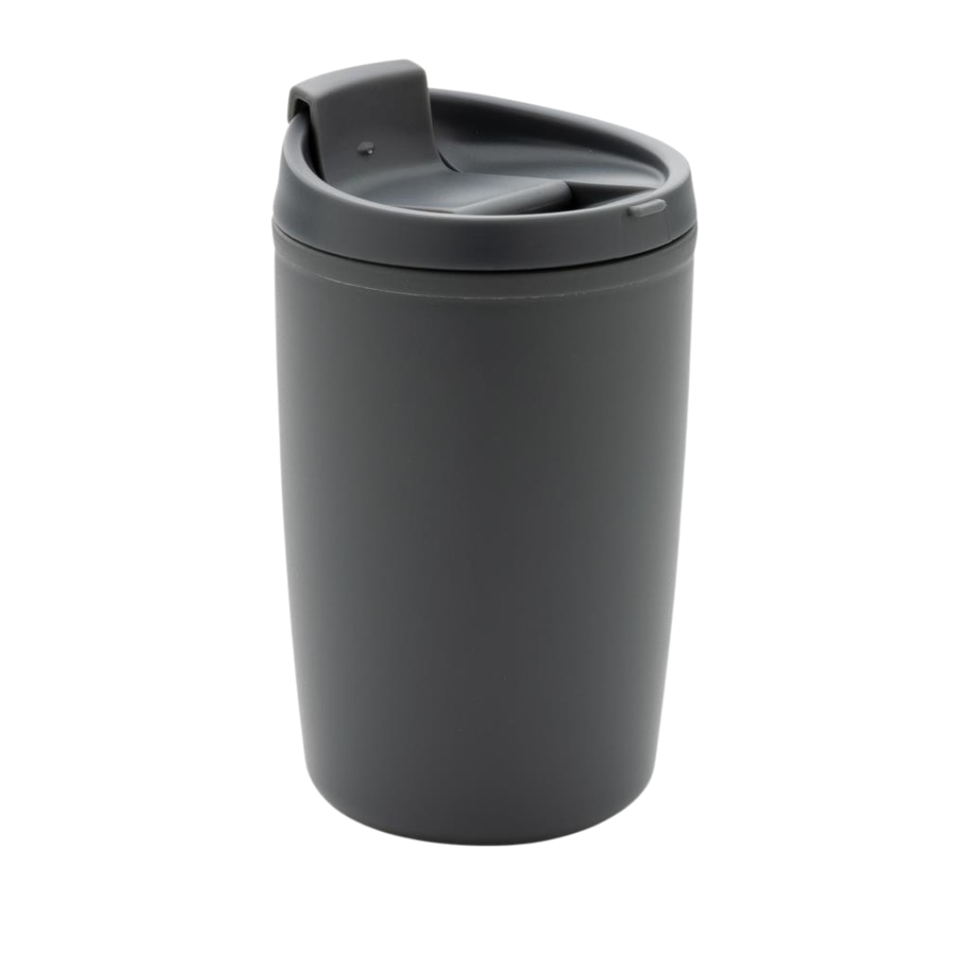 Cana cafea cu capac, Ronic, din plastic reciclat, 300 ml, gri - eMAG.ro