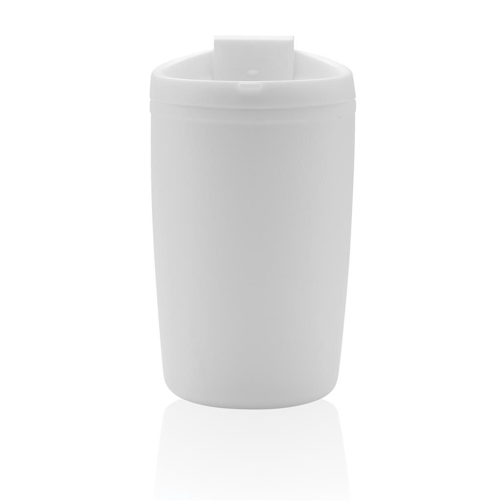 Cana cafea cu capac, Ronic, din plastic reciclat, 300 ml, alb - eMAG.ro