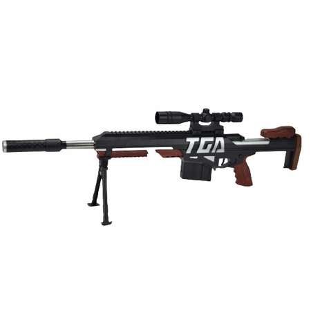 Jucarie pusca automata cu glont cu laser, Plastic, 78 cm, Multicolor ...