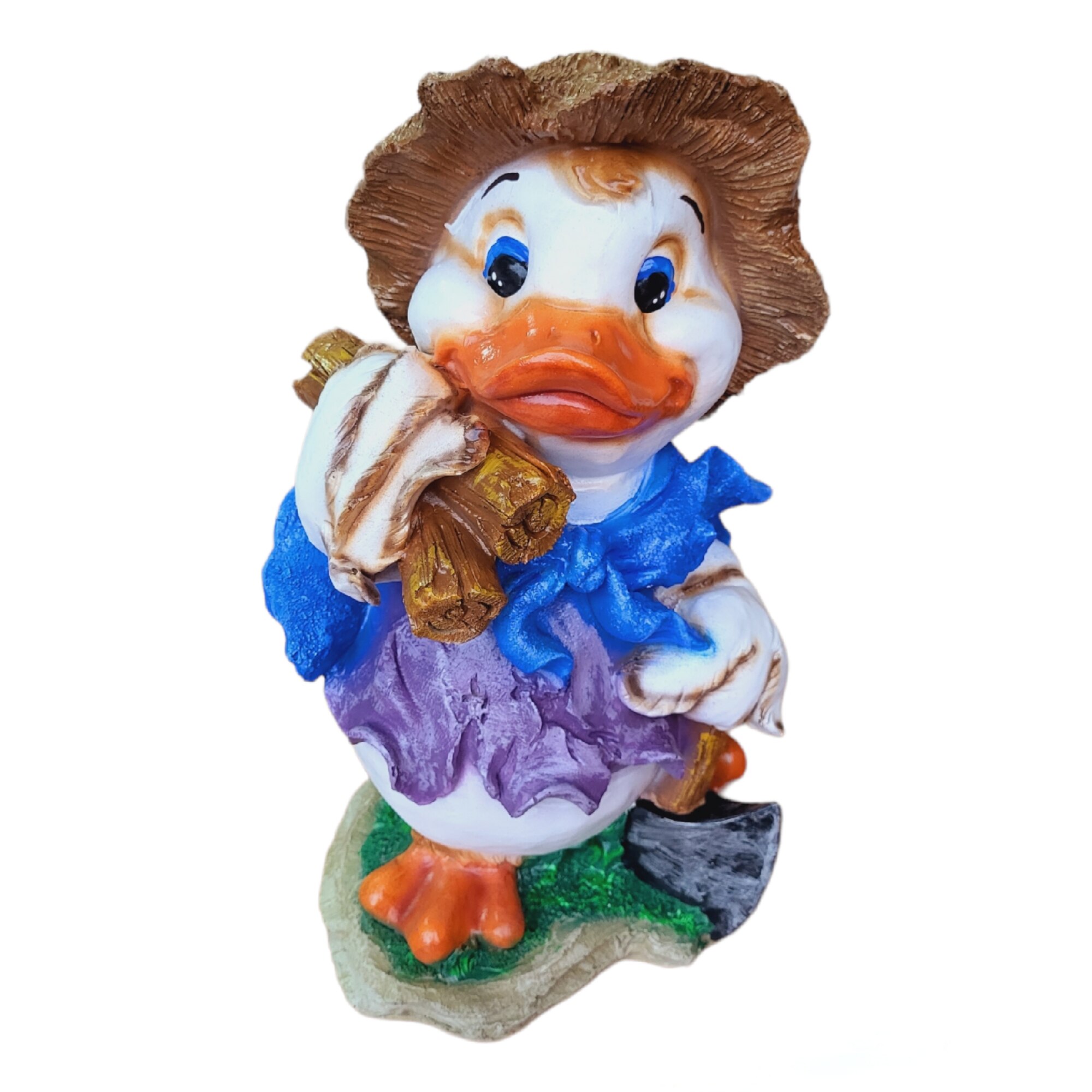 Figurina de gradina Rata, polystone, pictata manual, inaltime 38 cm ...