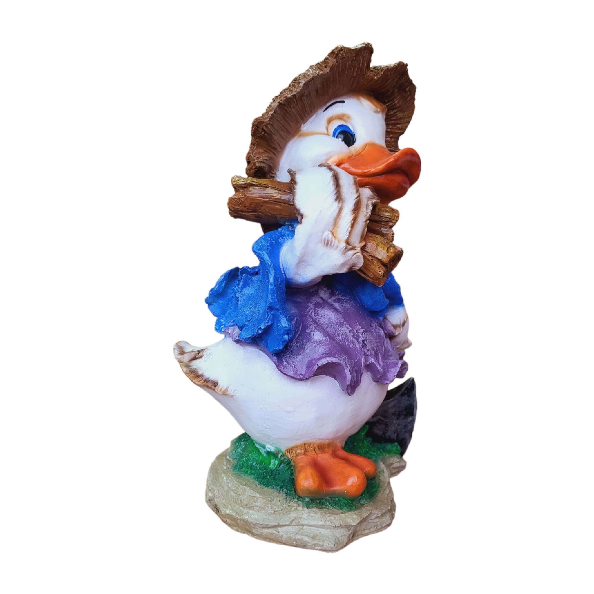Figurina de gradina Rata, polystone, pictata manual, inaltime 38 cm ...