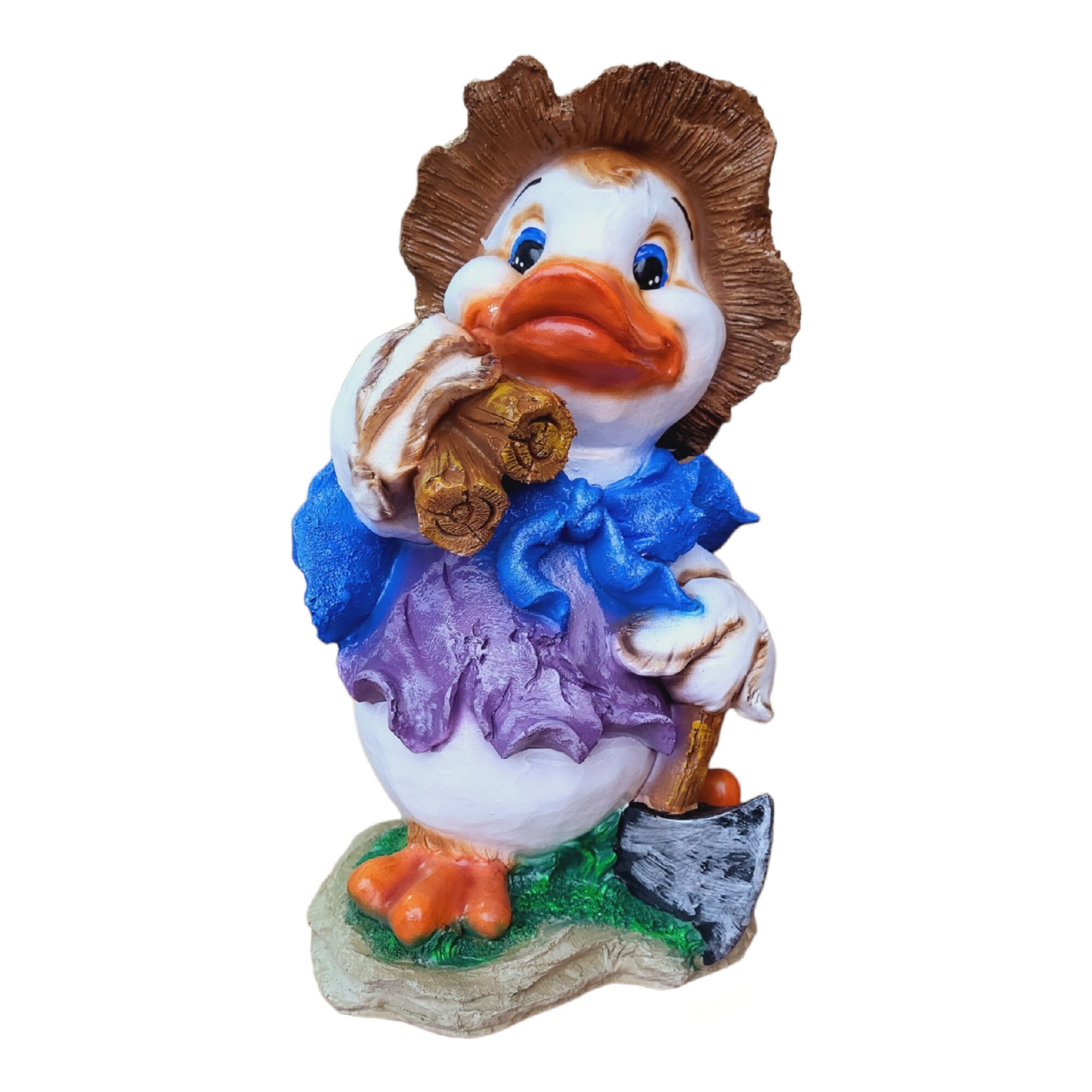 Figurina de gradina Rata, polystone, pictata manual, inaltime 38 cm ...