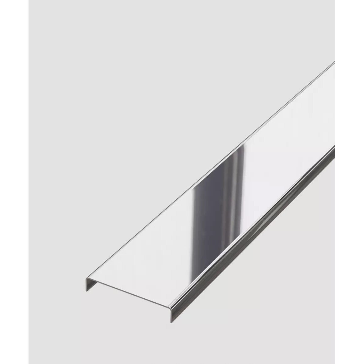 Profil U, Inox, 244 x 0.9 x 5 cm, 0.4 mm grosime, Crom cu finisaj ...