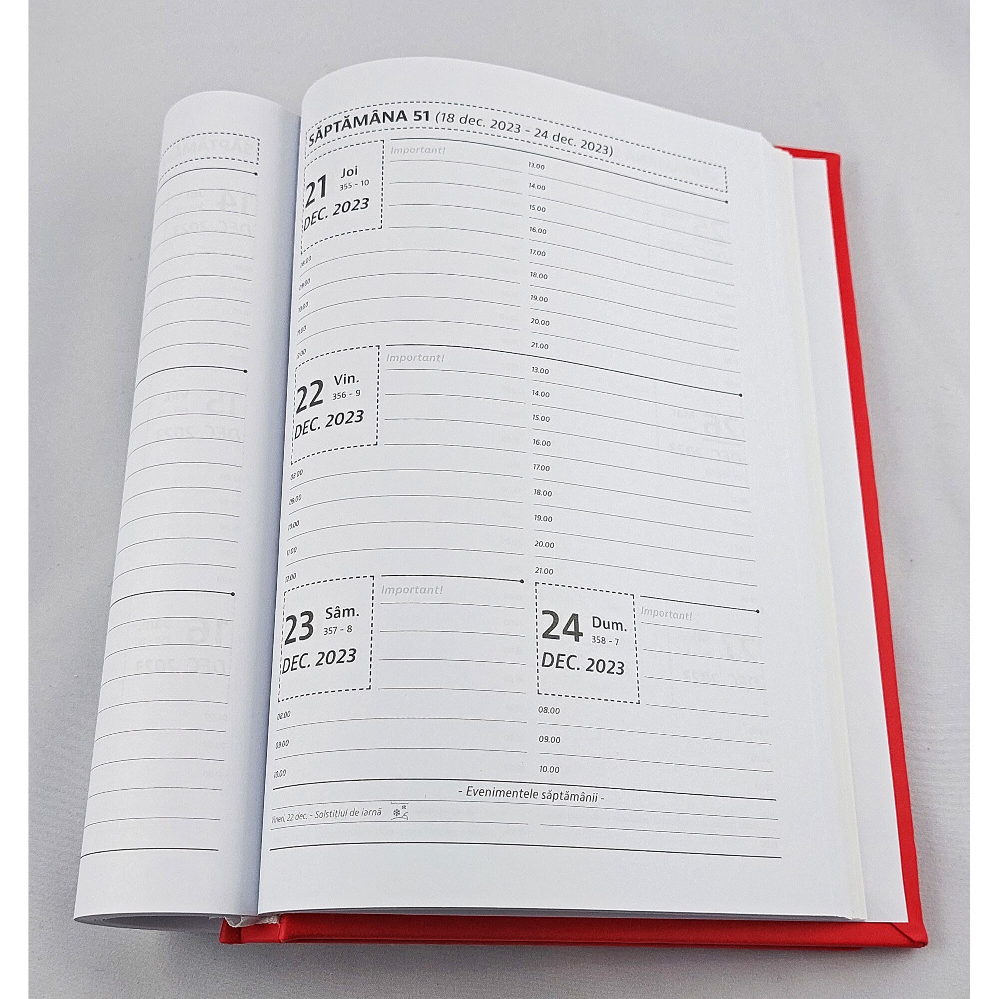 Agenda datata 2023 pentru programari, format B5, 17 x 24 cm, 184 pagini ...