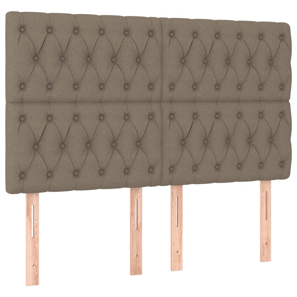 Tablii de pat vidaXL, 4 buc, gri taupe, 72x7x78/88 cm, textil, 8.45 kg ...