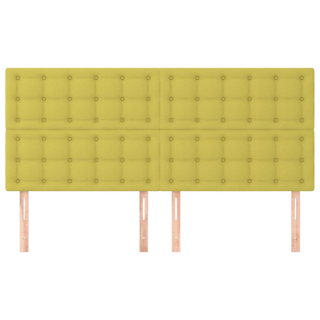 Set tablii de pat vidaXL, 4 piese, verde, 100x5x78/88 cm, textil, 10 kg ...