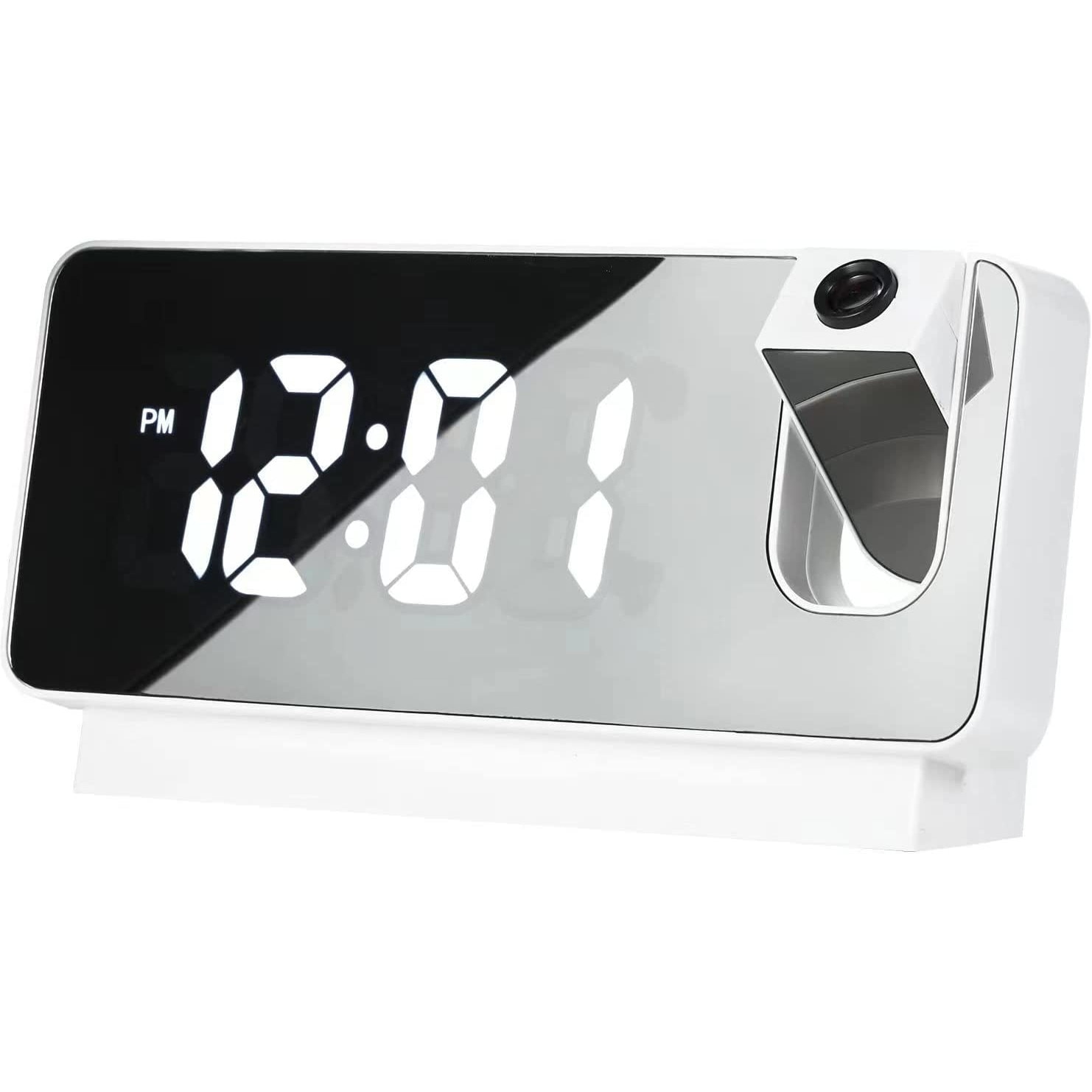 Ceas digital cu LED alb si proiectie elSales ELS-S282A, termometru ...