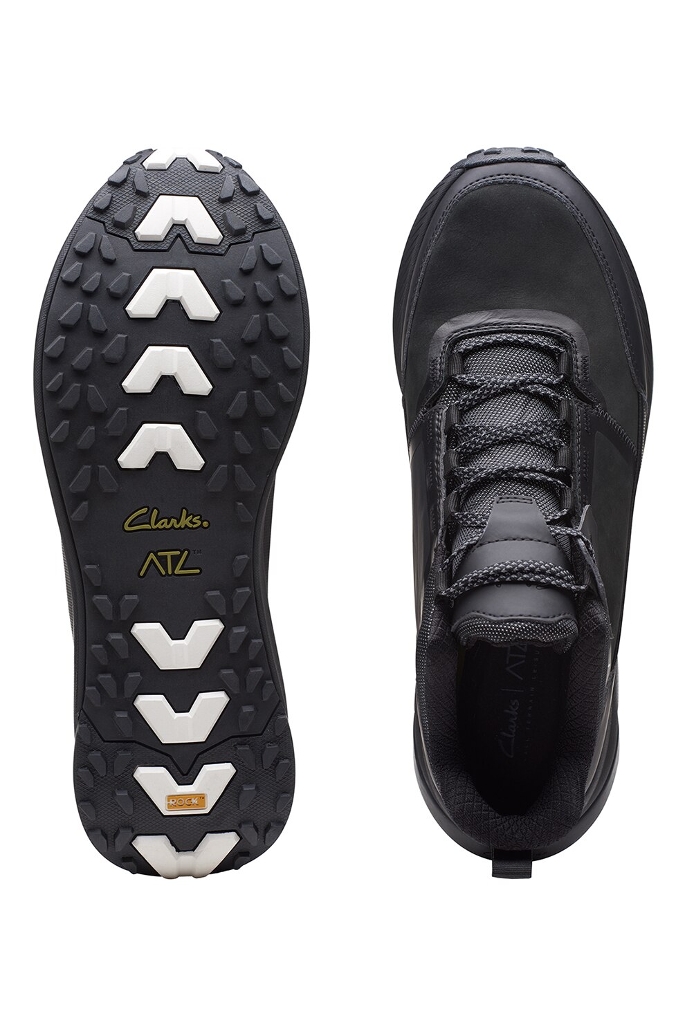 Clarks, Боти Trailup от набук и текстил, Черен, 10 - eMAG.bg