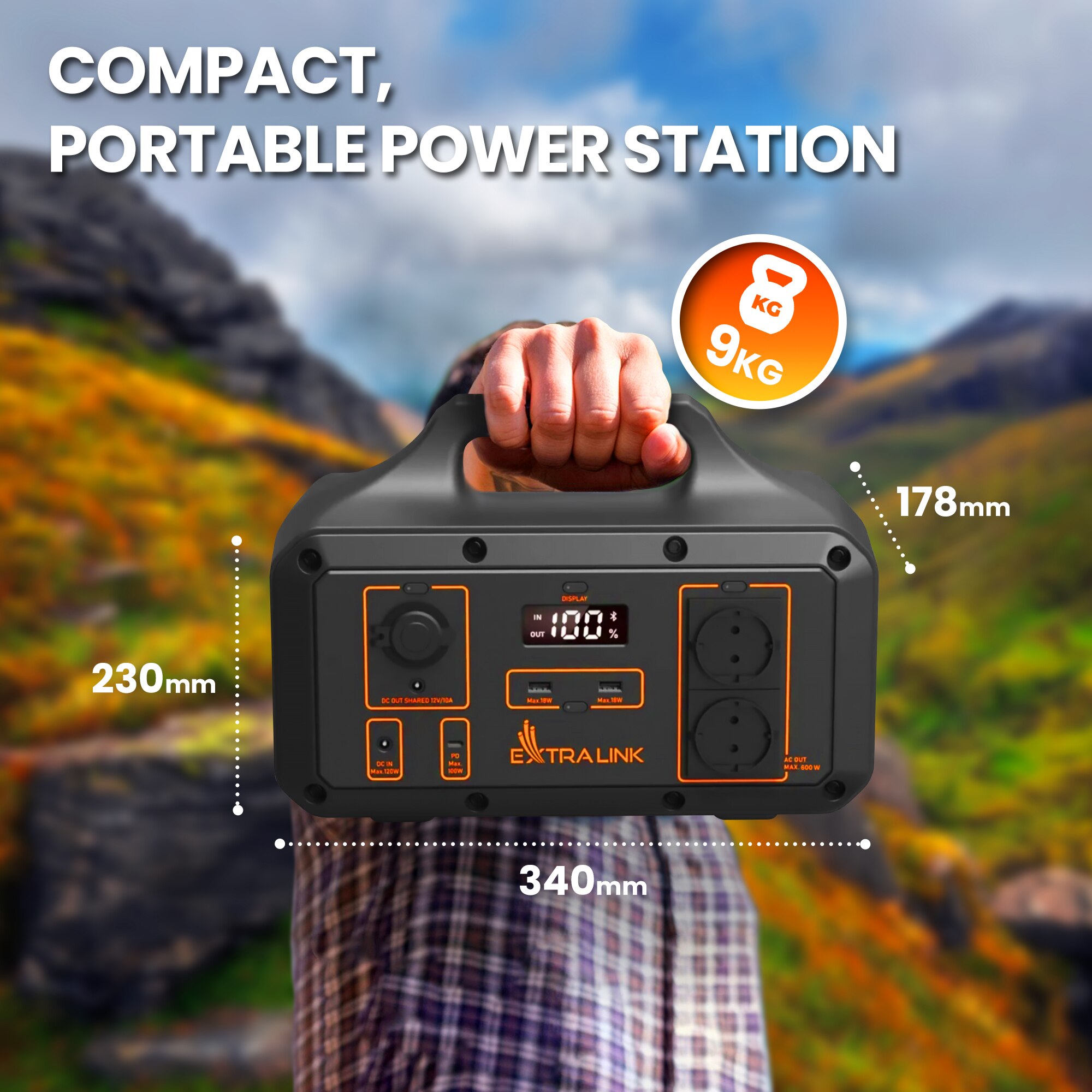 Panou solar pliabil, pentru centrala electrica, Extralink EPS-120W, EPS ...