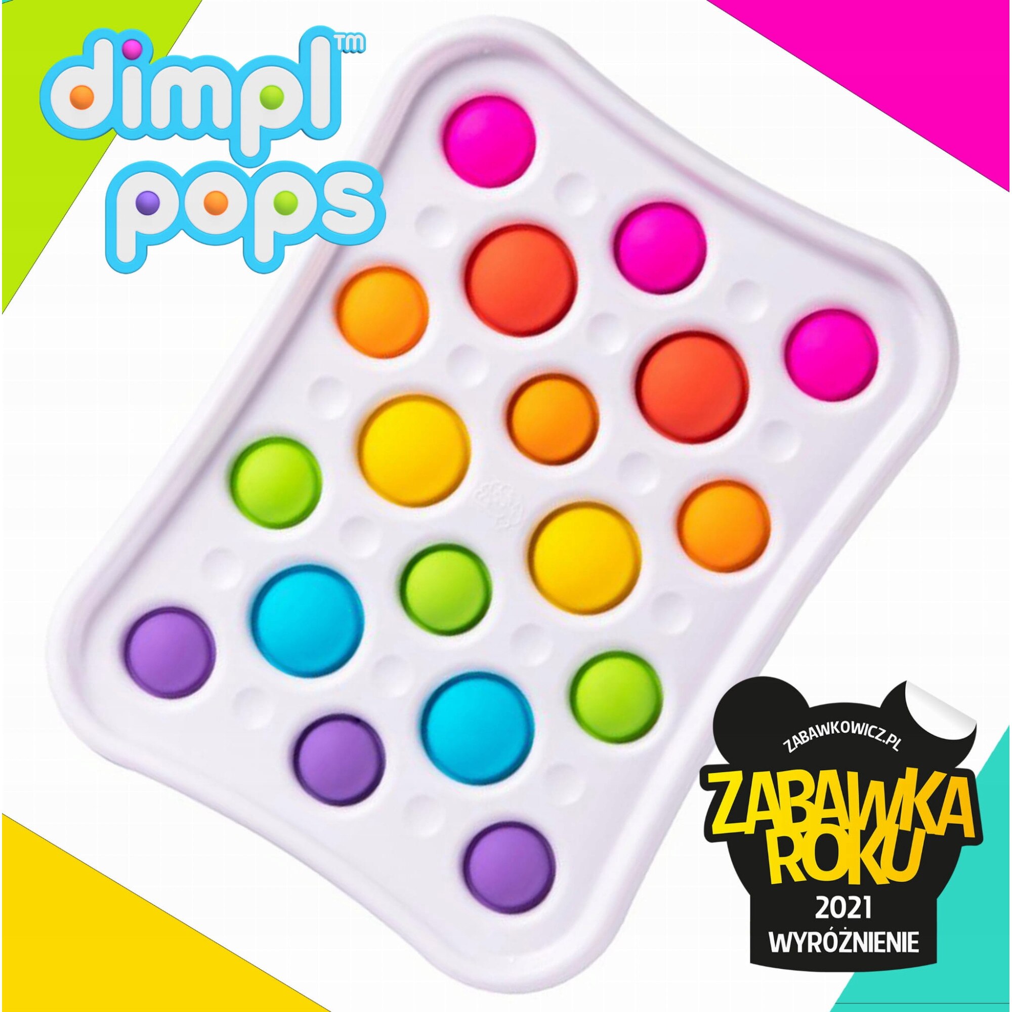 Dimpl Pops bule senzoriale, antistres, 18 bule de silicon, Multicolor ...