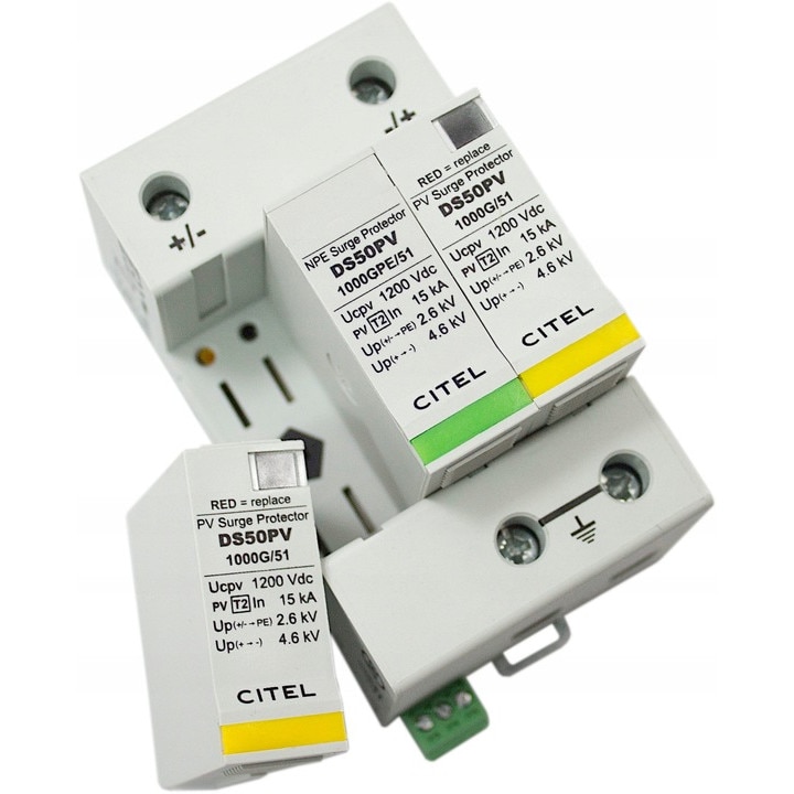 Автоматичен предпазител T2 C DC, 1000V, 3P, Citel DS50PV - eMAG.bg