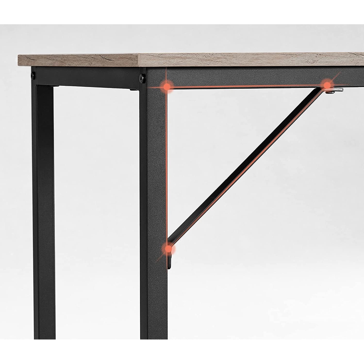 Birou, VASAGLE, 120 x 60 x 75 cm, Stil Industrial, Greige si Negru ...