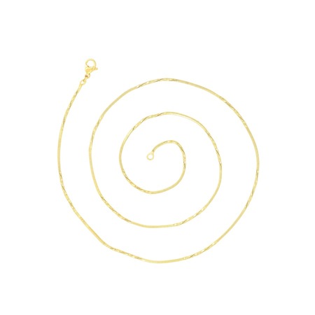 Lant Snake rasucit dublu placat cu aur de 14K, 55 cm, saculet bijuterii ...