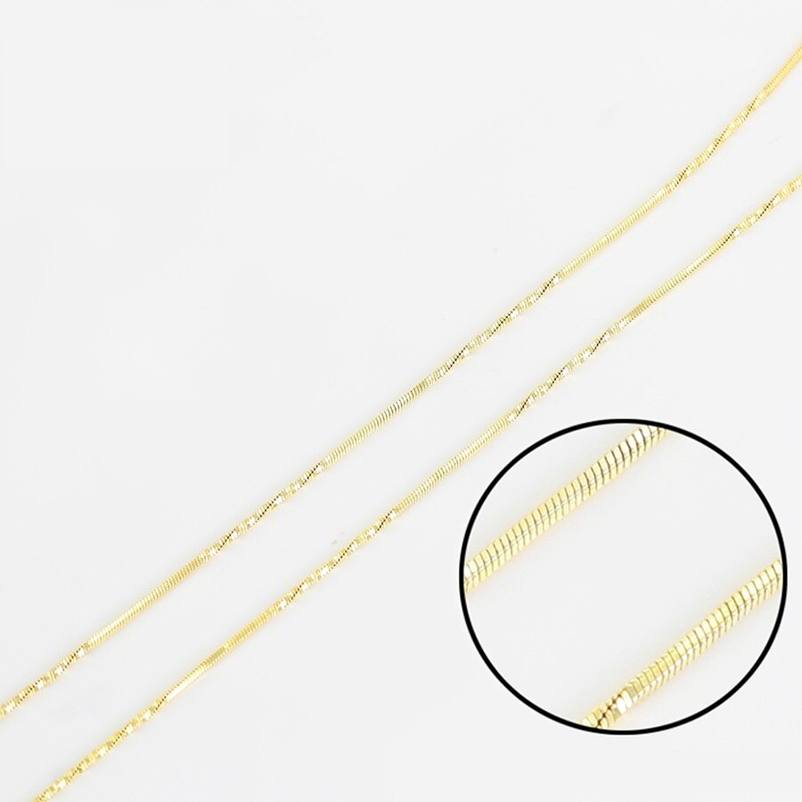 Lant Snake rasucit dublu placat cu aur de 14K, 55 cm, saculet bijuterii ...