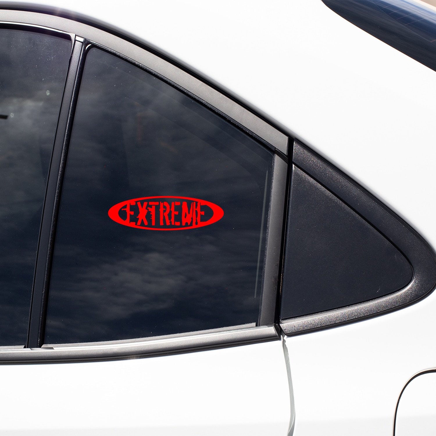 Sticker decorativ perete, auto si geam, Extreme, Rosu, 25 cm - eMAG.ro