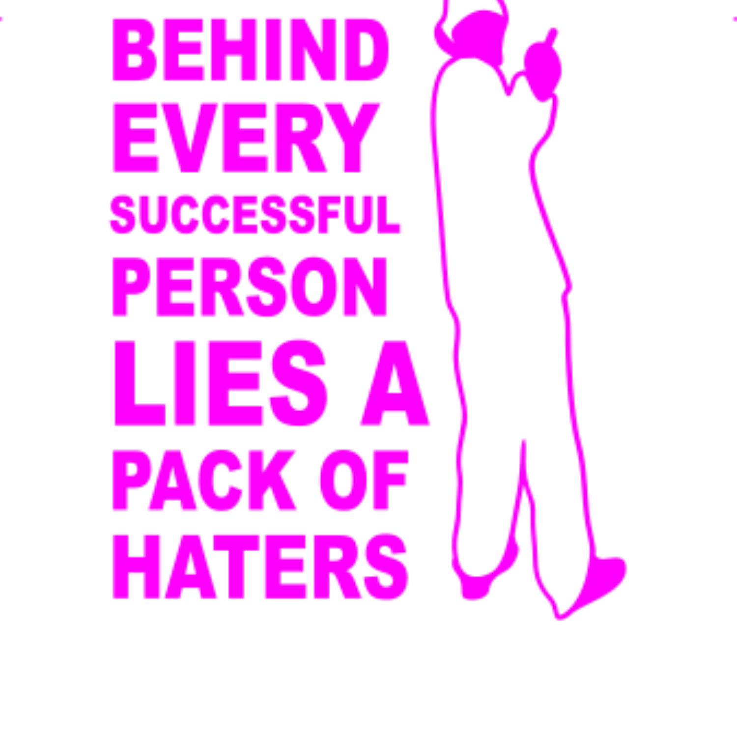 Sticker decorativ perete, auto si geam, Hater, Roz, 25 cm - eMAG.ro