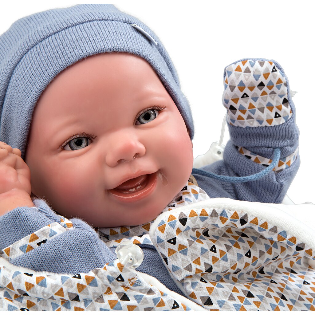 Papusa Reborn Arias, bebelus Daniel, lucrat manual, 45 cm - eMAG.ro